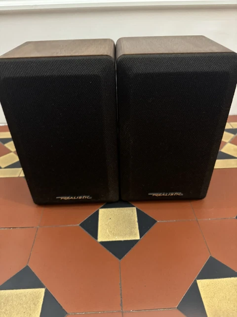 REALISTIC MINIMUS-7 WATT Vintage Hifi Small Stereo Compact Speakers ...