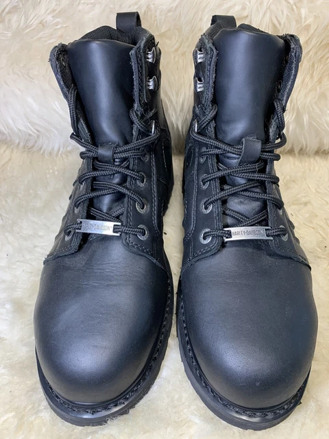 HARLEY DAVIDSON CHAD ST BLACK BOOTS D93176 Men's Size 9M SUPER CLEAN NO ...