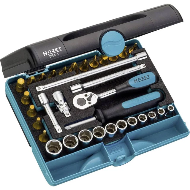 JEU DE CLÉS à douille Hazet métrique 1/4 (6.3 mm) 33 pièces 854-1 EUR 341,99 - PicClick FR