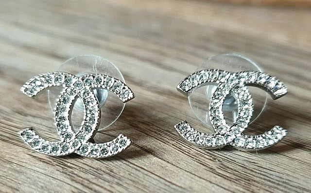 PAIRE BOUCLES OREILLES Chanel A14 Strass Poincon EUR 102,00 - PicClick FR