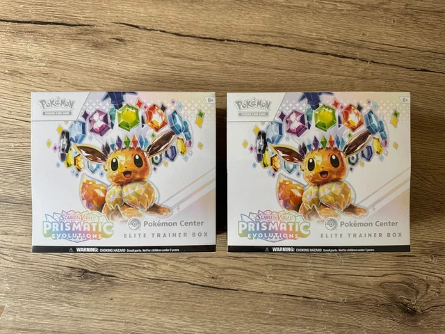 POKÉMON CENTER PRISMATIC Evolutions Elite Trainer Box ETB | x2 Brand ...