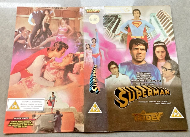 SUPERMAN (ORIGINAL) VHS Video - Hindi Bollywood Film - Dharmendra ...