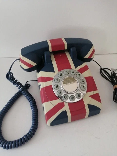 VINTAGE STYLE RETRO Union Jack Telephone £25.00 - PicClick UK