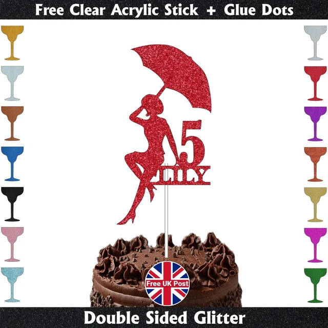 MARY POPPINS GLITTER Cake Topper Happy Birthday Decoration Any Name ...