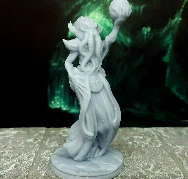 LEVITATING MIND FLAYER Illithid Mini Miniature 28mm Figure D&D 3D ...