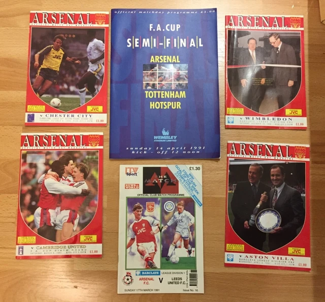 ARSENAL PROGRAMMES AND Newspaper - Season 1990/91 £4.99 - PicClick UK