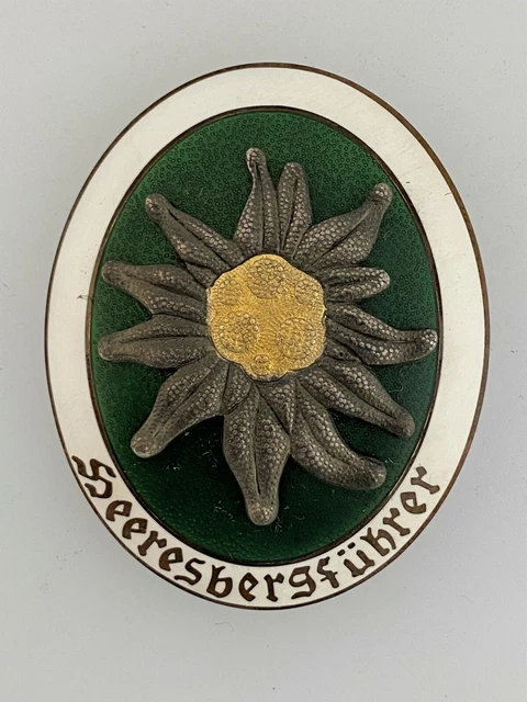 WW2 GERMAN ARMY BERGFUHRER Gebirgsjager mountain troops enamel breast ...