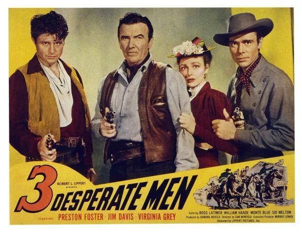 THREE DESPERATE MEN Lobby Card Jim Davis Preston Foster OLD MOVIE PHOTO ...
