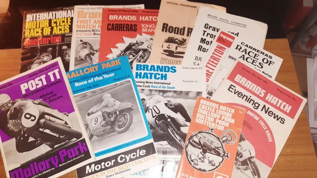 VINTAGE MOTOR RACING Programmes, All From The 70'S Job Lot Of 11 £60.00 ...