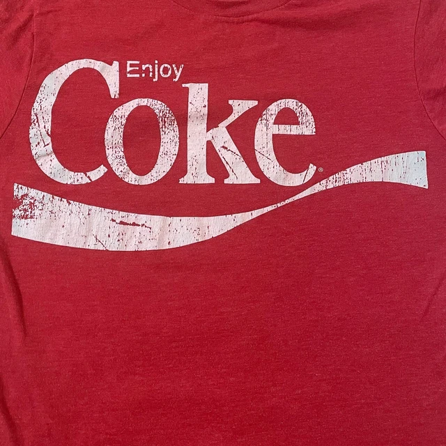 COCA COLA ENJOY Coke Logo Red T Shirt S Small Soda Pop Classic ...