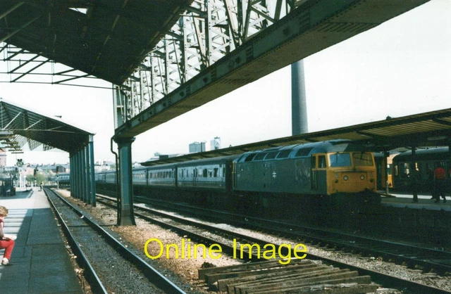 PHOTO RAILWAY CLASS 47 with passenger service arrives at Chester c1984 ...