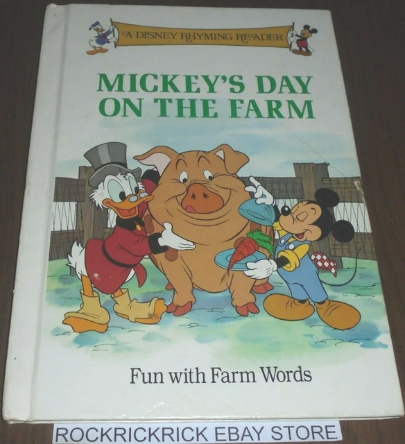 A DISNEY RHYMING READER BOOK MICKEY'S DAY ON THE FARM 26cm X 18cm 1988 ...