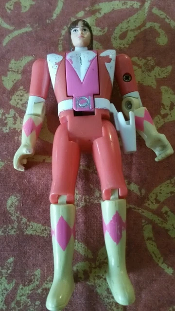 POWER RANGERS MIGHTY Morphin Pink Ranger Kimberly Hart 1993 Flip head ...