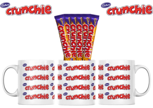 CADBURY CRUNCHIE 6 x Chocolate Bars & Mug Christmas Birthday Gift Mug ...