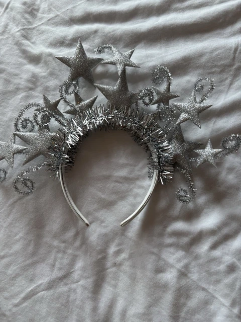 2 X SILVER Star Flashing Headbands £8.66 - PicClick UK