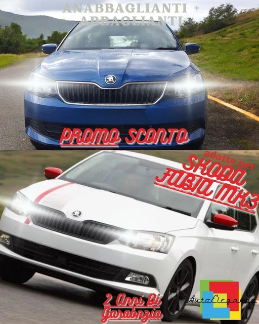 SET PHARES FULL LED Skoda Fabia MK3 Restyling Croisement Route Canbus ...