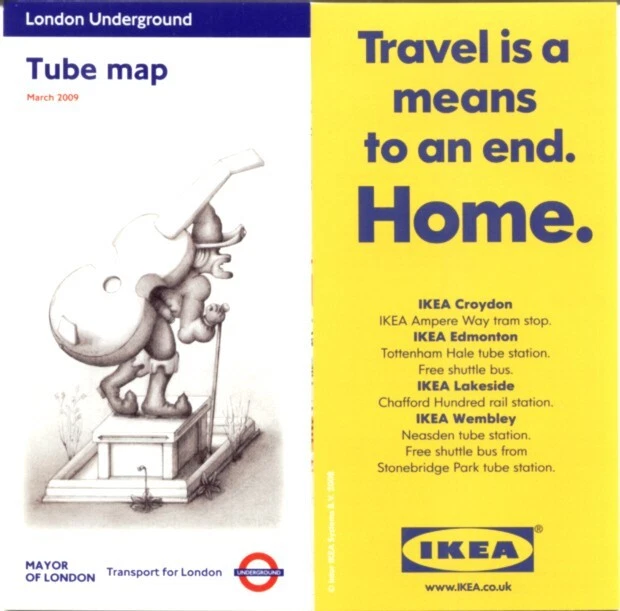 LONDON UNDERGROUND TUBE Map / Guide 2009 March £1.00 - PicClick UK