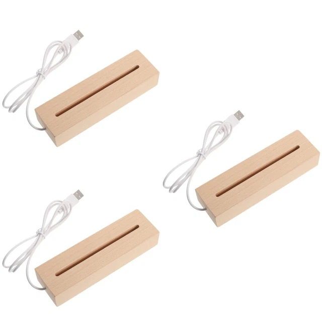 3 PACK TABLE Top Display Stand Light Base Restaurant Lamp USB Night ...