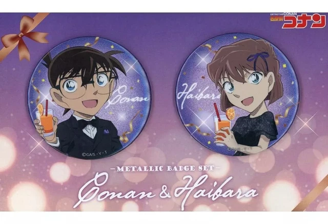 EDOGAWA CONAN & Haibara Ai 2023MV Set di badge metallici (2 pezzi) 8 cm ...