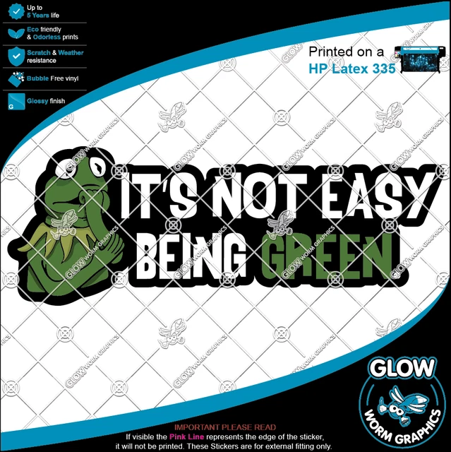KERMIT THE FROG not easy being green Muppets Meme Car Van Sticker Vinyl ...