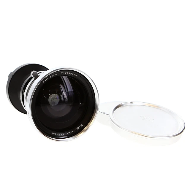 ZEISS 75MM F/4.5 Biogon Linhof Synchro-Compur B 4x5 Large Format Lens ...
