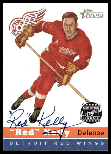 2000-01 TOPPS HERITAGE Autographs Red Kelly Auto Detroit Red Wings #HA ...