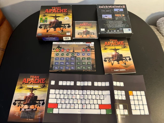 TEAM APACHE PC CD-Rom Big Box Mindscape Flight War Simulator Windows 95 Game £5.00 - PicClick UK