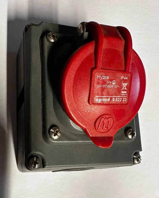 LEGRAND 052224 + boitier 41220 Prise fixe Hypra IP44 16A - 380V~ à 415V ...