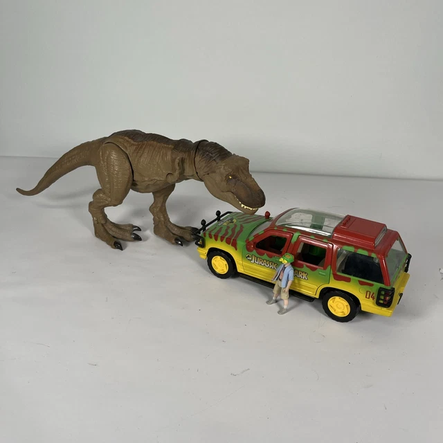 JURASSIC PARK LEGACY Collection Tyrannosaurus Rex Escape Ford Explorer ...