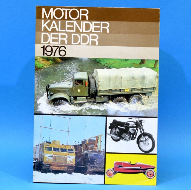 MOTORKALENDER DER DDR 1976 Militärverlag | NVA GST PKW LKW MZ Simson ...