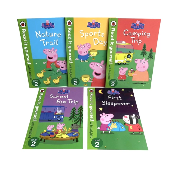 PEPPA PIG READING Books Level Two, 5 Children's Ladybird Read It Yourself Books £5.99 - PicClick UK