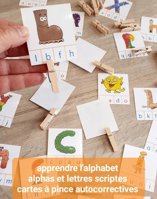 APPRENDRE L'ALPHABET AVEC Les Alphas Et Les Lettres. Jeu Autocorrectif ...