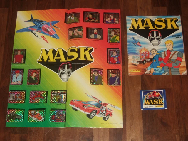 MASK 1986 COMPLETE Panini Sticker Album, M.A.S.K. Poster & MASK Panini ...
