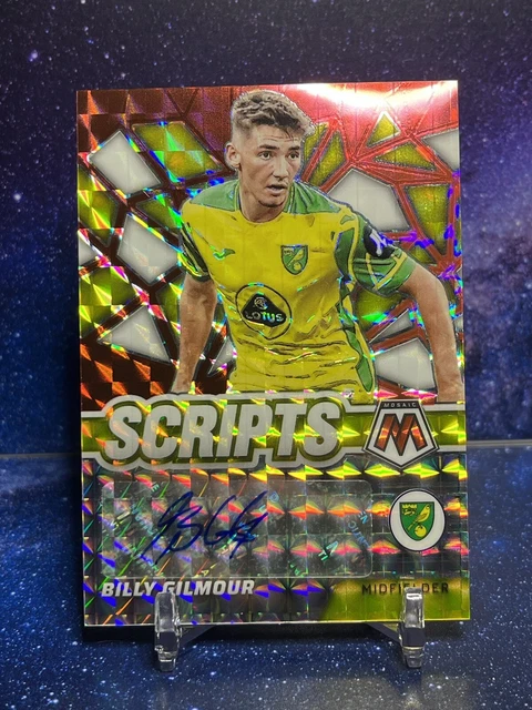 2021-22 MOSAIC PREMIER Billy Gilmour Scripts Choice Fusion Red Prizm ...