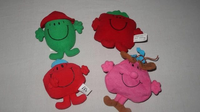 MCDONALD'S MR MEN & Little Miss Soft Toys Set 1999 2001 Mr Strong (2 ...