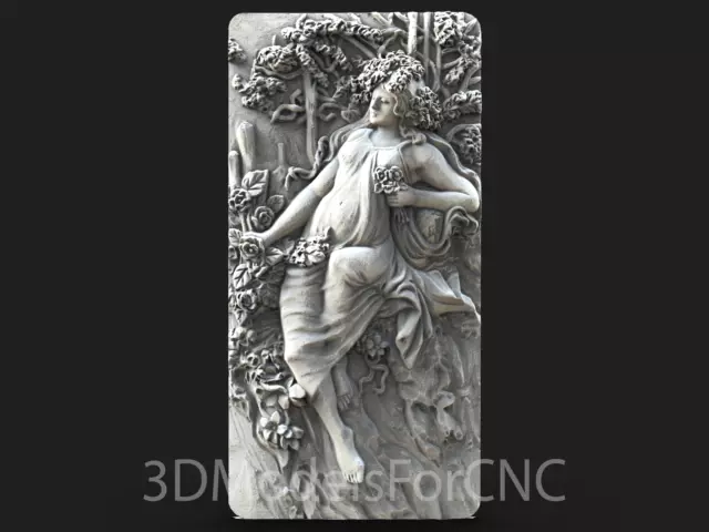 3d Model Stl File For Cnc Router Laser And 3d Printer Lady Autumn £2 49