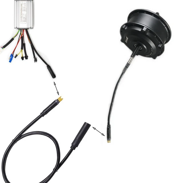 9 PIN MALE Motor Connector Extension Cable for E Bike Accessories 60cm ...