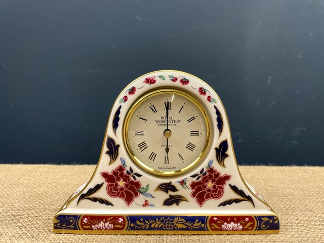 1994 ROYAL WORCESTER Quartz Prince Regent Fine China Porcelain Mantel ...