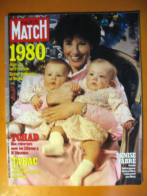 PARIS MATCH N° 1649 du 02/01/1981. Denise Fabre avec Elodie et Olivia ...