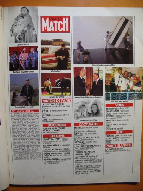 PARIS MATCH N° 1985 du 12/06/1989-Mathias le héros de Moscou. Gary Hart ...