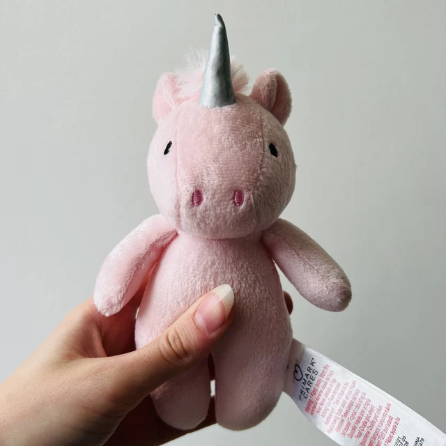 PRIMARK PINK UNICORN Pony Baby Comforter Soother Plush Teddy Bear ...