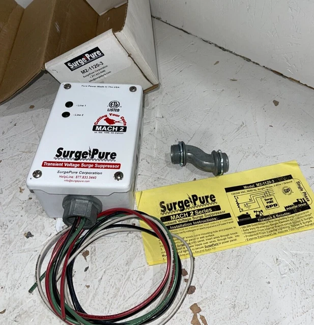 SURGE PURE TRANSIENT Voltage Surge Suppressor Single Phase 120/240Vac ...