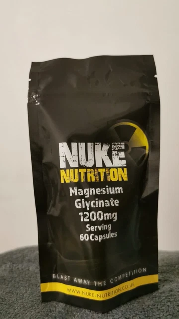 NUKE NUTRITION MAGNESIUM Glycinate 1200mg 60 Capsules £5.96 - PicClick UK