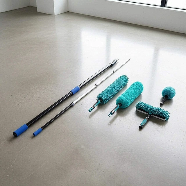 9M EXTENDABLE CEILING Duster Kit – Heavy Duty Telescopic Pole Cleaner ...