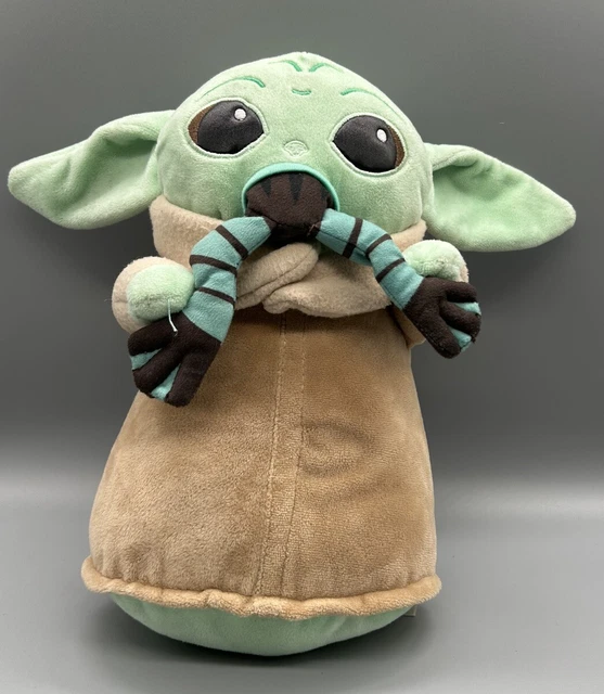 STAR WARS MANDALORIAN Baby Yoda Grogu 12" Disney Soft Toy Plush Eating ...