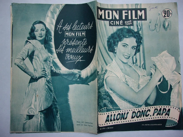 MON FILM " Allons donc Papa " Liz Taylor-Spencer Tracy-Gene Tierney EUR ...