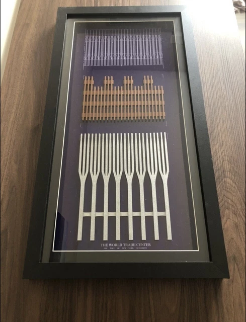 WORLD TRADE CENTRE Twin Towers Blueprint and Model Display. Truss and ...