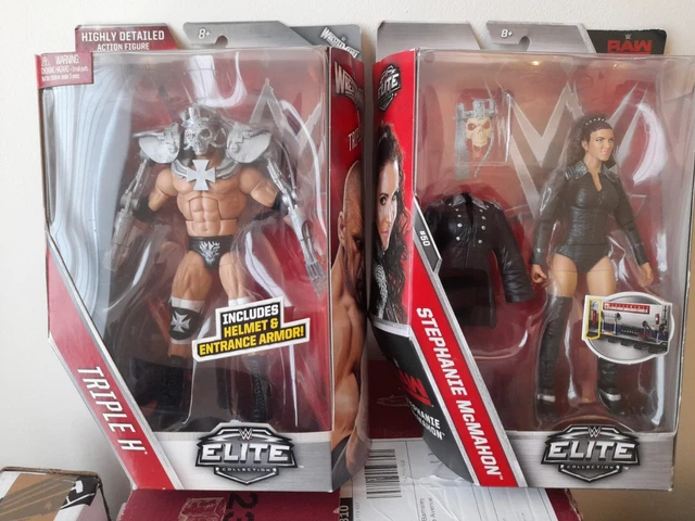 MATTEL WWE ELITE 42 Triple H Terminator And Stephanie McMahon Bundle ...