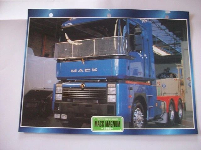 CARTE FICHE CAMION Tracteur Cabine Avancee Mack Magnum 1998 EUR 2,50 ...