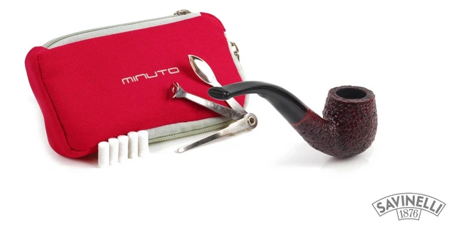 PIPE PIPA TASCABILE SAVINELLI Minuto 609 6mm Rustiquée Marron P249ZB ...